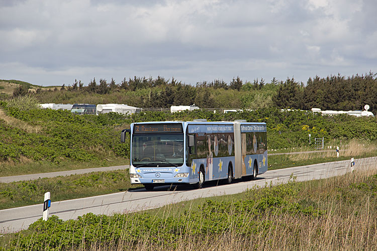 Sylt: Drei Busfotos von der SVG in Westerland und Tinnum ...