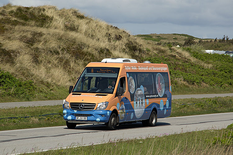 Sylt: Drei Busfotos von der SVG in Westerland und Tinnum ...